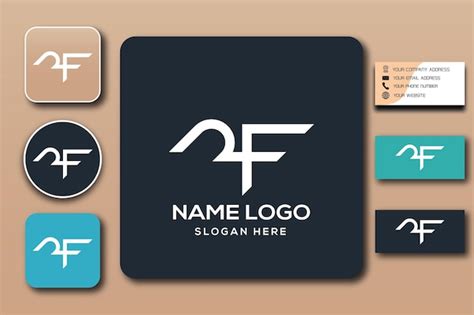 Premium Vector 2f Monogram Logo Template Color Editable