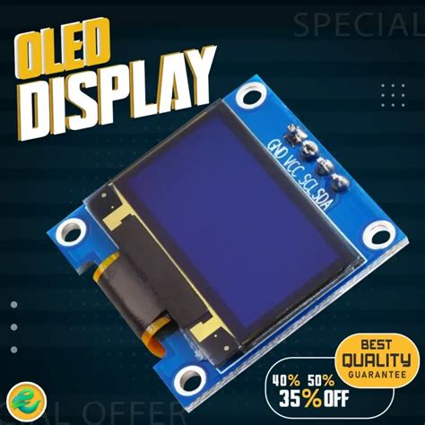 096 Inch I2c 128x64 Blue Oled Display Module For Arduino Latest
