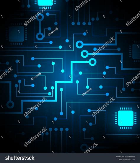 Circuit Board Pattern Chip Abstract Lines Stock Vector Royalty Free 2156449891 Shutterstock