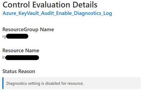 Faild Status For Control Azure KeyVault Audit Enable Diagnostics Log Issue Azsk AzTS