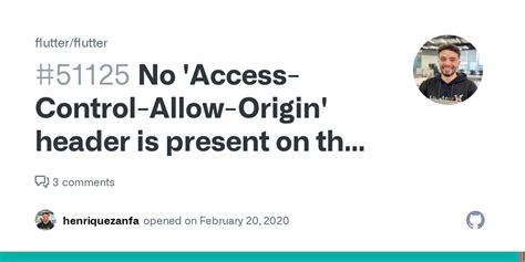 No Access Control Allow Origin Header Is Present On The Requested