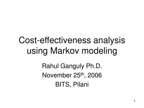 Ppt Cost Effectiveness Analysis Using Markov Modeling Powerpoint