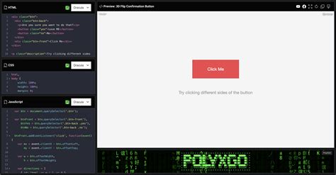3d Flip Confirmation Button