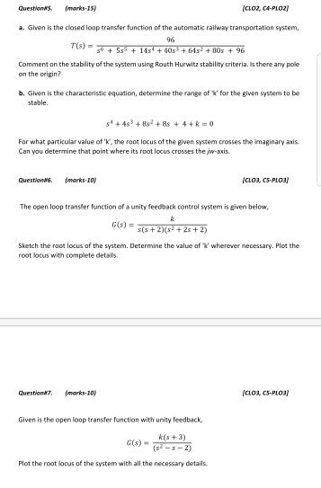 solved questions marks 15 cloz c4 plo2 a given is the