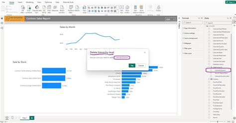 how to remove a column from date hierarchy microsoft fabric community