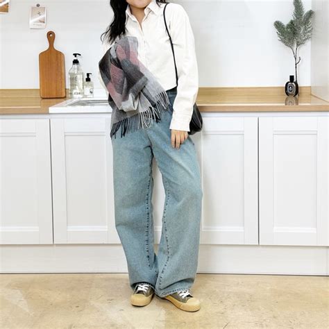 엘더랜드 하늘 기모 빈티지 와이드 팬츠 빅사이즈 S~3xl 위시버킷