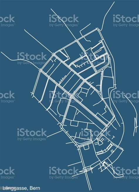 Street Roads Map Of The Länggasse Quarter Of Bern Switzerland Stock