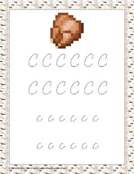 Minecraft Themed Cursive Handwriting By The Multi Taskin Mom TpT