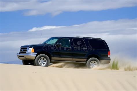 Suv Car In Dessert Neural Network Ai Generated Stock Image Image Of