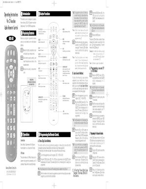 Fillable Online Operating Instructions For 3 Function Cable Remote Control Fax Email Print