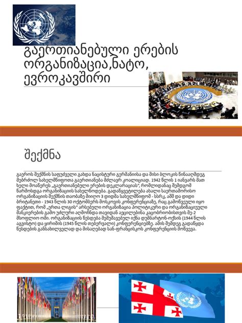 გაერთიანებული ერების ორგანიზაცია გაერო ნატო ევროკავშირი Pdf