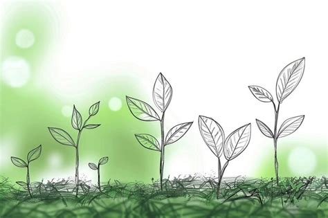 Premium Photo Planting Plant With Care Blur Nature Background