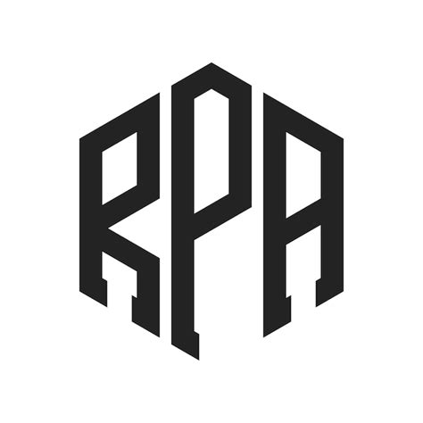 Premium Vector RPA Logo Design Initial Letter RPA Monogram Logo Using Hexagon Shape