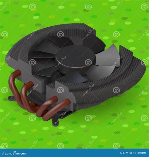 Cpu Cooler Heatsink Illustrations Cartoon Vector Cartoondealer Com