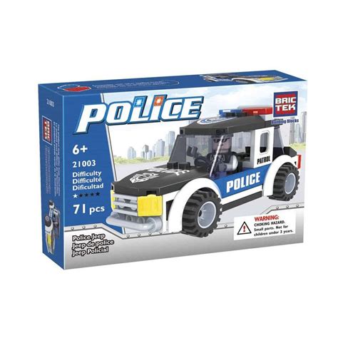 Juguete Construcción Brictek Police Jeep Real Plaza