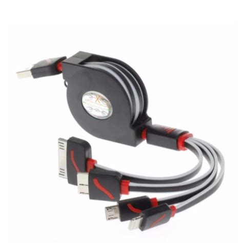 4 In 1 Retractable Mini Micro Usb Sync Charger Cable Shopee Philippines