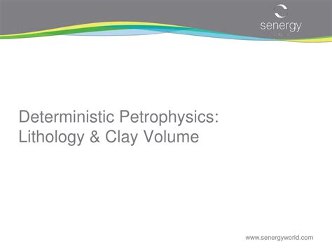 Ppt Deterministic Petrophysics Powerpoint Presentation Free Download