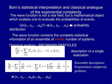 Ppt Origin Of The Exponential Complexity Ensemble Description