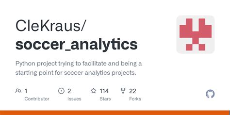 Github Clekraus Soccer Analytics Python Project Trying To Facilitate And Being A Starting