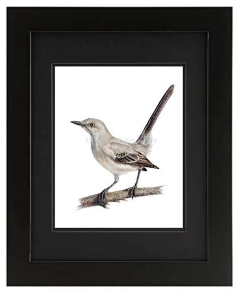 Mockingbird Original Colored Pencil Drawing Print Etsy