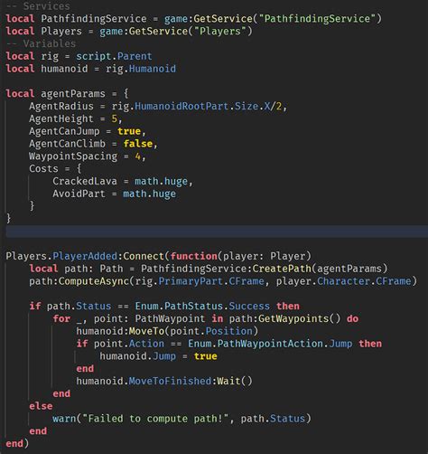 Attempt To Index Nil With Cframe Error PATHFINDING SERVICE Scripting Support Developer