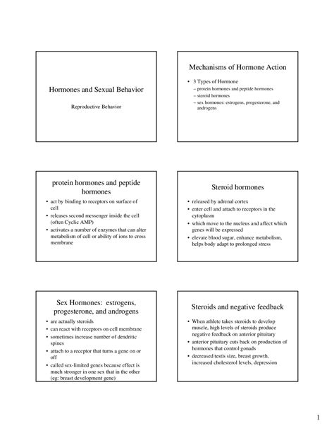 Hormones And Sexual Behavior Lecture Slides Psy 311 Docsity