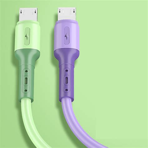 Liquid Soft Adhesive Data Cable Fast Charging Usb A To Type C Micro Usb