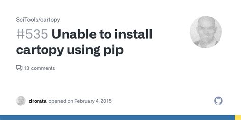 Unable To Install Cartopy Using Pip Issue SciTools Cartopy GitHub