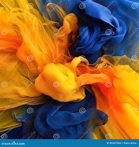 Mesmerizing Ethereal Beauty Raw Yellow Blue Generative Ai Stock Illustration Illustration Of
