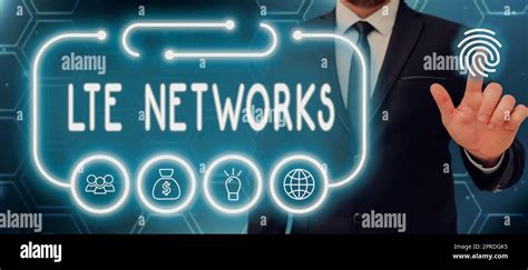 Text Caption Presenting Lte Networks Internet Concept Fastest Network