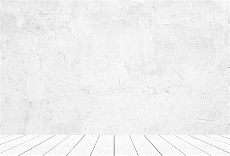 빈 흰색 시멘트 벽과 나무 바닥 투시도 그런 지 배경 인테리어 디자인 제품 디스플레이 몽타주 빈티지 스타일 룸 0명에 대한 스톡 사진 및 기타 이미지 Istock