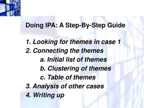 Ppt Interpretative Phenomenological Analysis Ipa Smith And Osborn