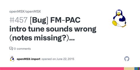 Bug Fm Pac Intro Tune Sounds Wrong Notes Missing Sf156 · Issue