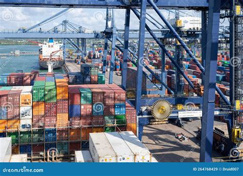 Container Terminal Editorial Stock Image Image Of Handle 264768429