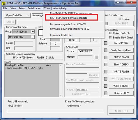 Ezfet Rev10 Firmware Upgrade Msp Low Power Microcontroller Forum