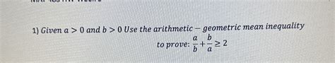 Solved Given A0 ﻿and B0 ﻿use The Arithmetic ﻿geometric