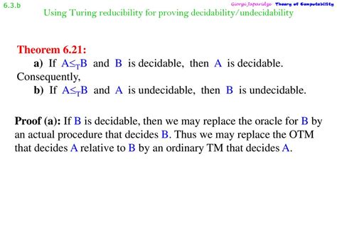Csc 4170 Theory Of Computation Turing Reducibility Section Ppt Download