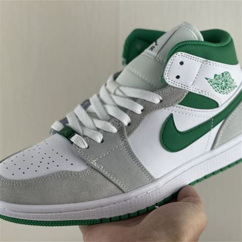 Jordan 1 Mid Se Grey Green Dc7294 103 Air Jordans Womens Basketball