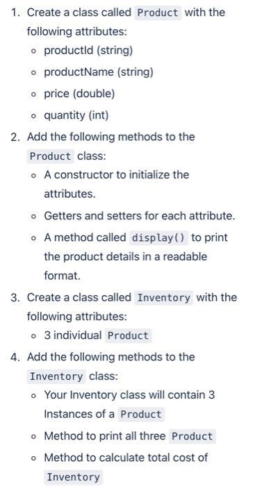 Solved 1 Create A Class Called With The Following