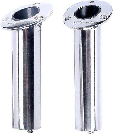 Amarine Made Set Of 2 Heavy Duty Stainless Steel 316 Deluxe Rod
