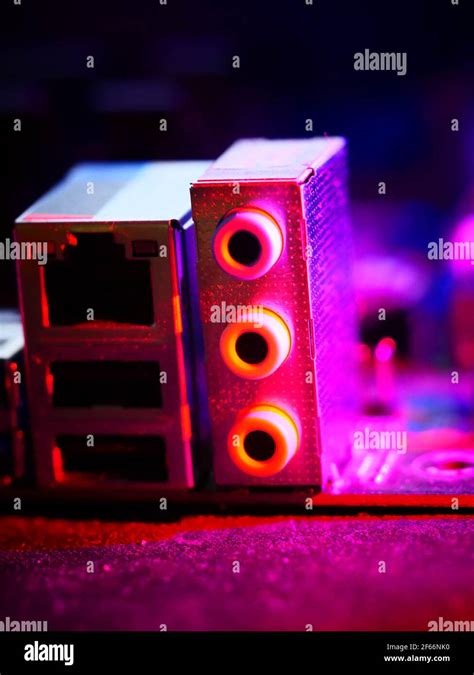 Green Electronic System Computer Motherboard Digital Chip With Transistor Microcircuit Stock