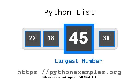 How To Find Largest Number Of A List In Python