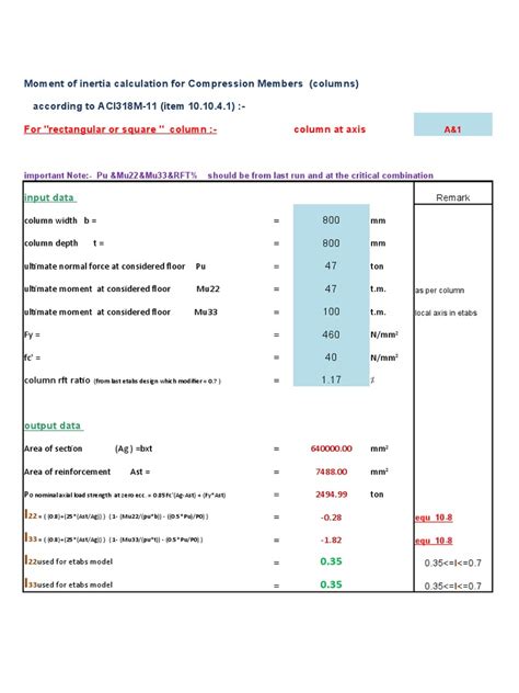 07 Moment Of Inertia For Columns Pdf Civil Engineering Applied And Interdisciplinary Physics
