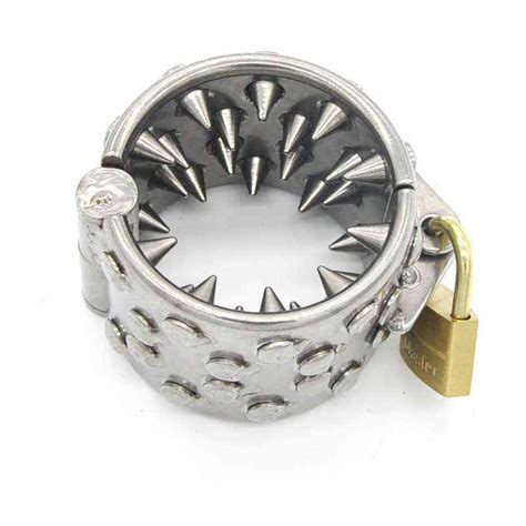 Stainless Steel Cock Ring Set Spike Design Cbt Delay Penis Rings