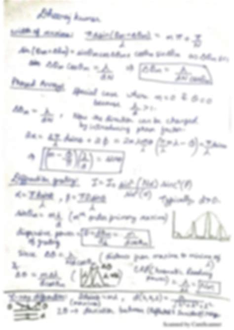 SOLUTION Diffraction Short Notes Physics Of Waves Btech St Year Studypool