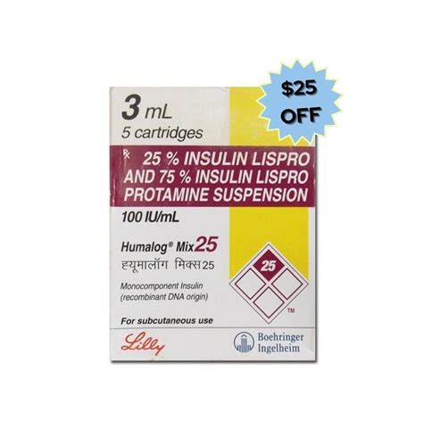 Humalog Mix 25 100 Iuml Packaging Type Pre Filled Pen At ₹ 3200