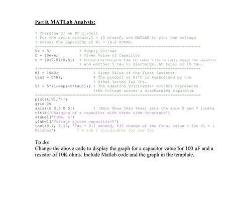 Solved Part B MATLab Analysis To Do Change The Above Code Chegg