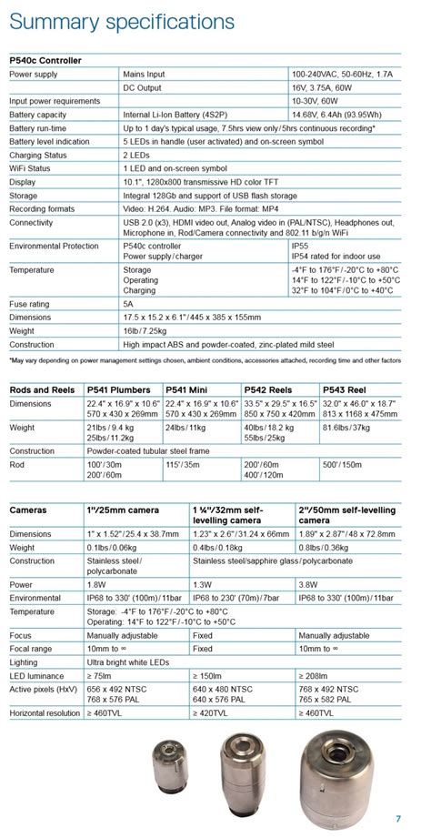 Pearpoint P540c Flexitrax Mainline Inspection Camera System Cctv Camera