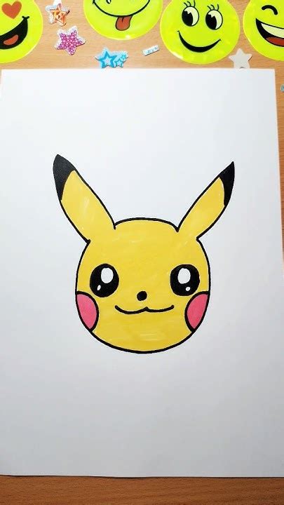 Pikachu Face Drawing Easy Shorts Youtube