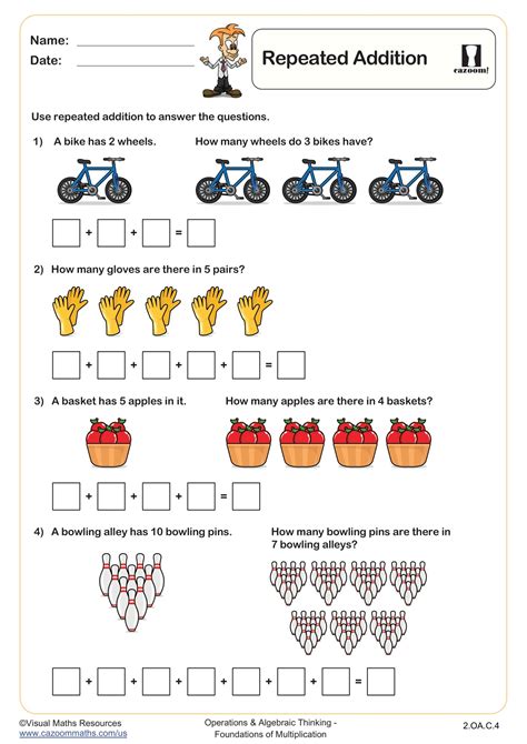 Multiplication As Repeated Addition Grade 2